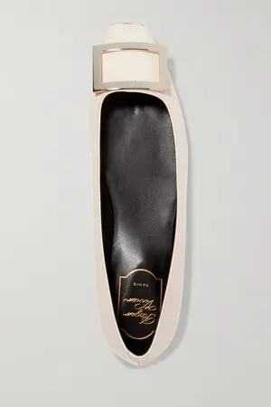 ROGER VIVIER Trompette Bellerine Ballet Flats - White