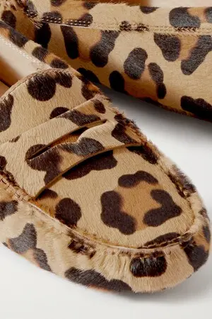 TOD'S Gommino Leopard-print Loafers