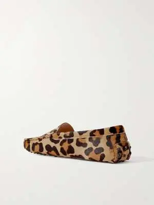 TOD'S Gommino Leopard-print Loafers