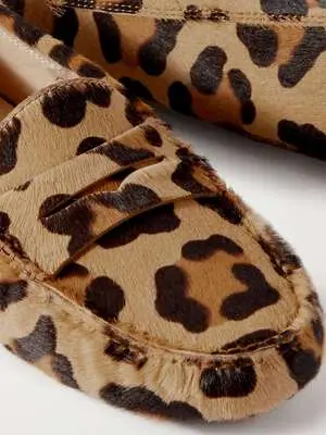 TOD'S Gommino Leopard-print Loafers