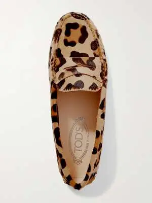 TOD'S Gommino Leopard-print Loafers