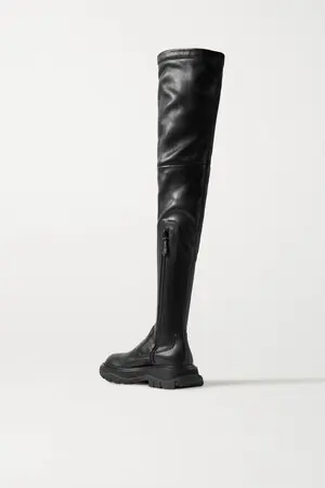 Alexander McQueen Leather Over-the-knee Boots