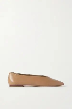 AeydĒ Kirsten Leather Ballerinas - Neutrals
