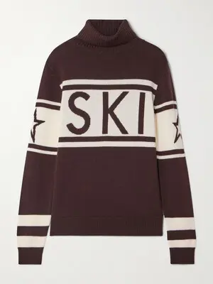 Women's Intarsia Knit Turtleneck Sweaters