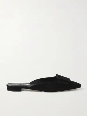 MANOLO BLAHNIK Maysale Suede Flats