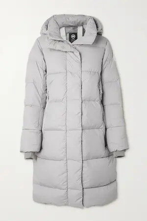 Canada Goose Byward Hooded Grosgrain-trimmed Quilted Shell Down Parka Gray