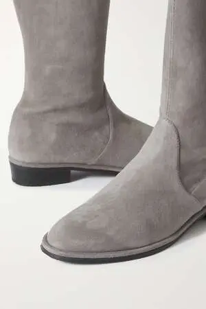 STUART WEITZMAN Lowland Suede Over-the-knee Boots Neutral