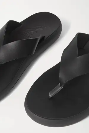 ANCIENT GREEK SANDALS Charys Leather Sandals - Black