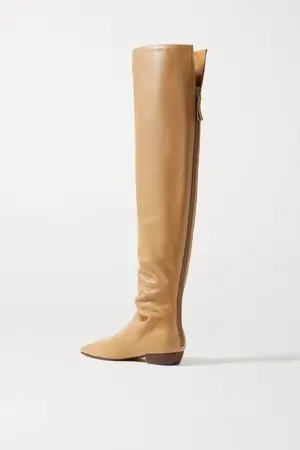 THE ROW Leather Knee Boots