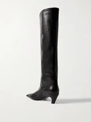 Khaite Davis Leather Knee Boots