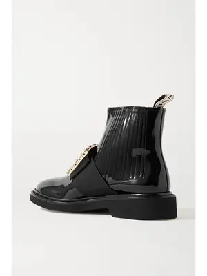 ROGER VIVIER Viv Ranger Crystal-embellished Chelsea Boots