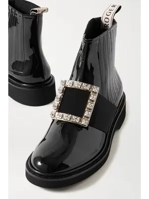 ROGER VIVIER Viv Ranger Crystal-embellished Chelsea Boots