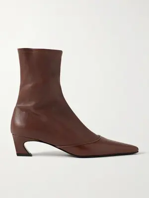 Acne Studios Leather Ankle Boots Brown