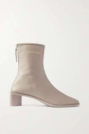Acne Studios Leather Ankle Boots Taupe