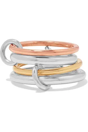 SPINELLI KILCOLLIN Hyacinth Set Of Four Rings - Silver