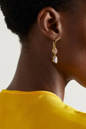 PIPPA SMALL 18-karat Quartz Drop Earrings
