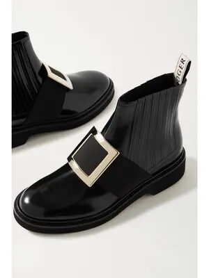 ROGER VIVIER Viv Ranger Patent-leather Chelsea Boots