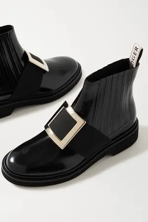 ROGER VIVIER Viv Ranger Patent-leather Chelsea Boots