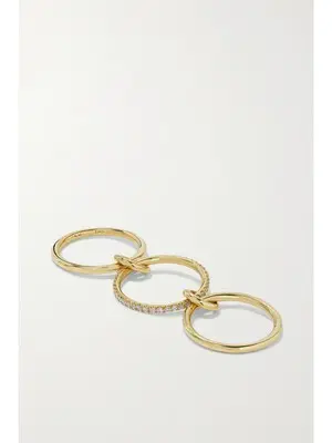 SPINELLI KILCOLLIN Sonny Diamond And 18-karat Rings Set - Gold