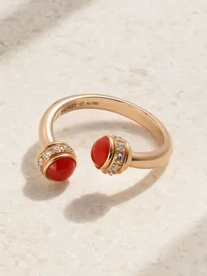 PIAGET Possession 18-karat Carnelian And Diamond Ring - Gold