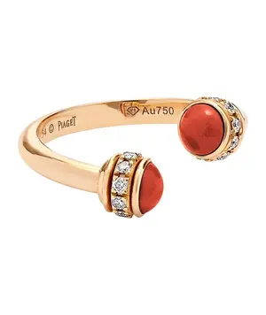 PIAGET Piaget Possession 18-karat Rose Gold, Carnelian And Diamond Ring Rose Gold