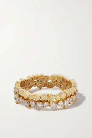 SUZANNE KALAN 18-karat Princess-cut Diamond Ring