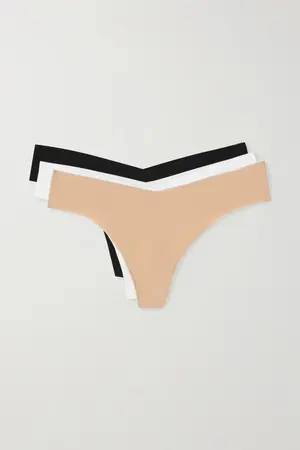 Commando Set Of Three Stretch Thongs - Neutrals