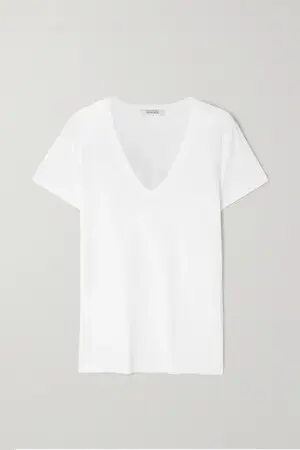 NILI LOTAN Carol Cotton-jersey T-shirt - White