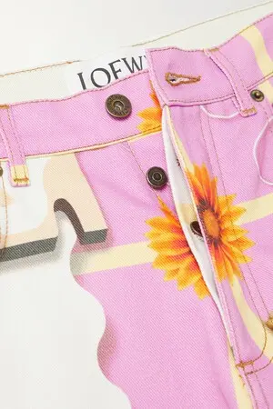 Loewe Printed High-rise Wide-leg Jeans