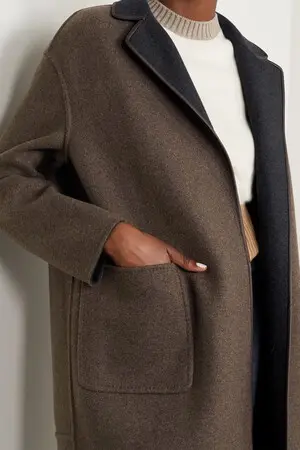 Loro Piana Loro Piana Jimi Reversible Belted Cashmere-Blend Jacket Light Gray