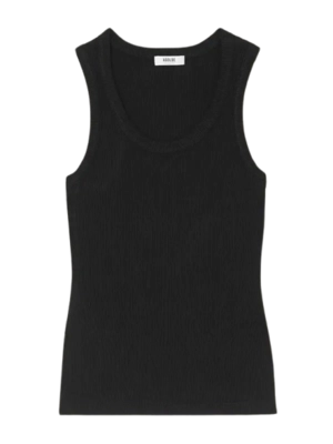 AGOLDE Poppy Ribbed Tank - Black