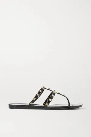 Valentino Garavani Rockstud Rubber Sandals - Black