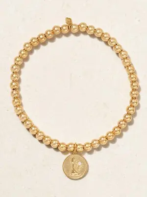 SYDNEY EVAN Virgo Diamond Charm Bracelet - Gold