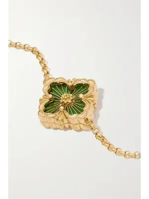 Buccellati Opera Tulle 18-karat And Enamel Bracelet