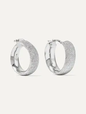 Carolina Bucci Florentine 18-karat Hoop Earrings - Silver