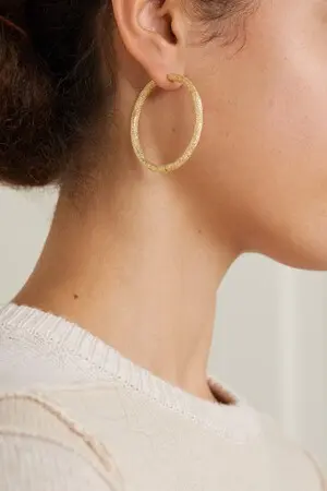Carolina Bucci Florentine Finish Large Hoop Earrings