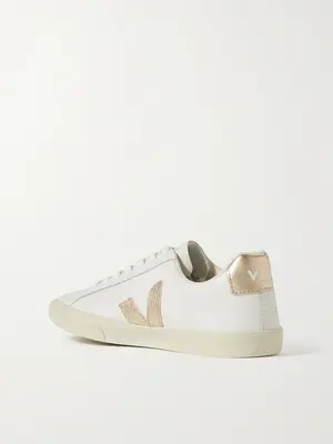 VEJA Net Sustain Esplar Metallic-trimmed Leather Sneakers