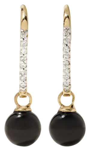 Mateo 14-karat Onyx And Diamond Dangle Earrings