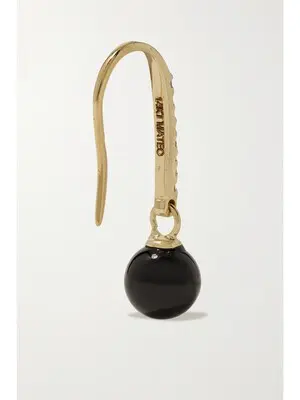 Mateo 14-karat Onyx And Diamond Dangle Earrings