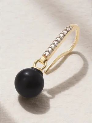 Mateo 14-karat Onyx And Diamond Dangle Earrings