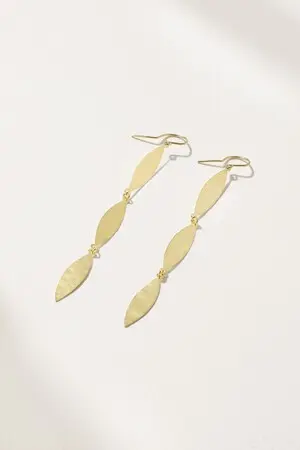 JENNIFER MEYER Jennifer Meyer Hammered 18-karat Gold Drop Earrings