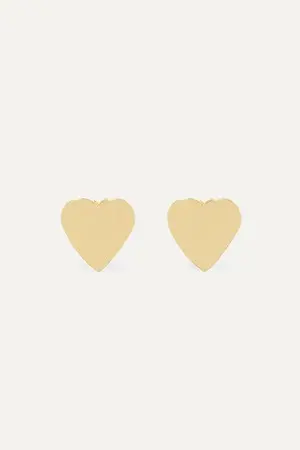 JENNIFER MEYER Heart 18-karat Stud Earrings - Gold