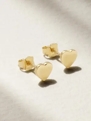 JENNIFER MEYER Heart 18-karat Stud Earrings - Gold