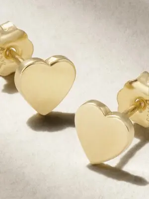 JENNIFER MEYER Heart 18-karat Stud Earrings