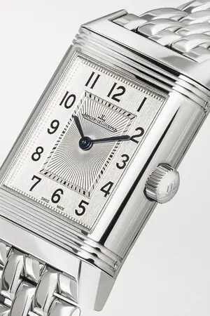 JAEGER-LECOULTRE Reverso Classic Duetto Small Hand-wound 34.2mm X 21mm Stainless Steel And Diamond Watch