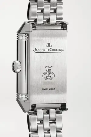 JAEGER-LECOULTRE Reverso Classic Duetto Small Hand-wound 34.2mm X 21mm Stainless Steel And Diamond Watch