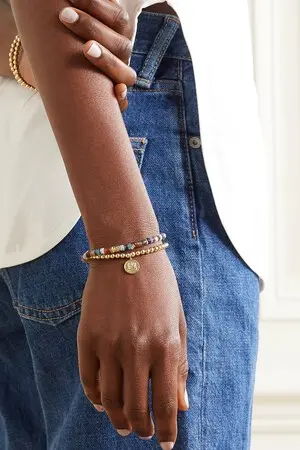 SYDNEY EVAN Gemini 14-karat Diamond Charm Bracelet