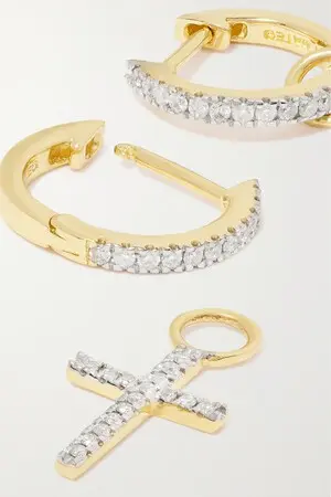 Mateo 14-karat Diamond Hoop Earrings