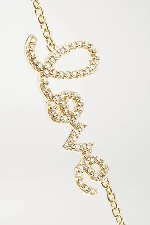 SYDNEY EVAN Love Medium 14-karat Diamond Bracelet