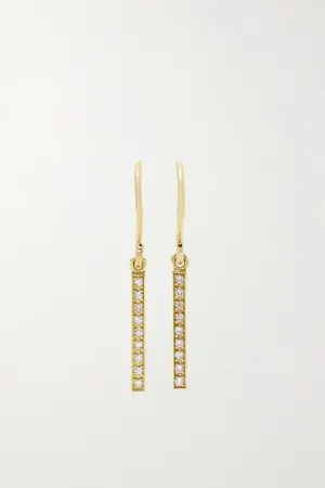 JENNIFER MEYER 18-karat Diamond Bar Earrings - Gold